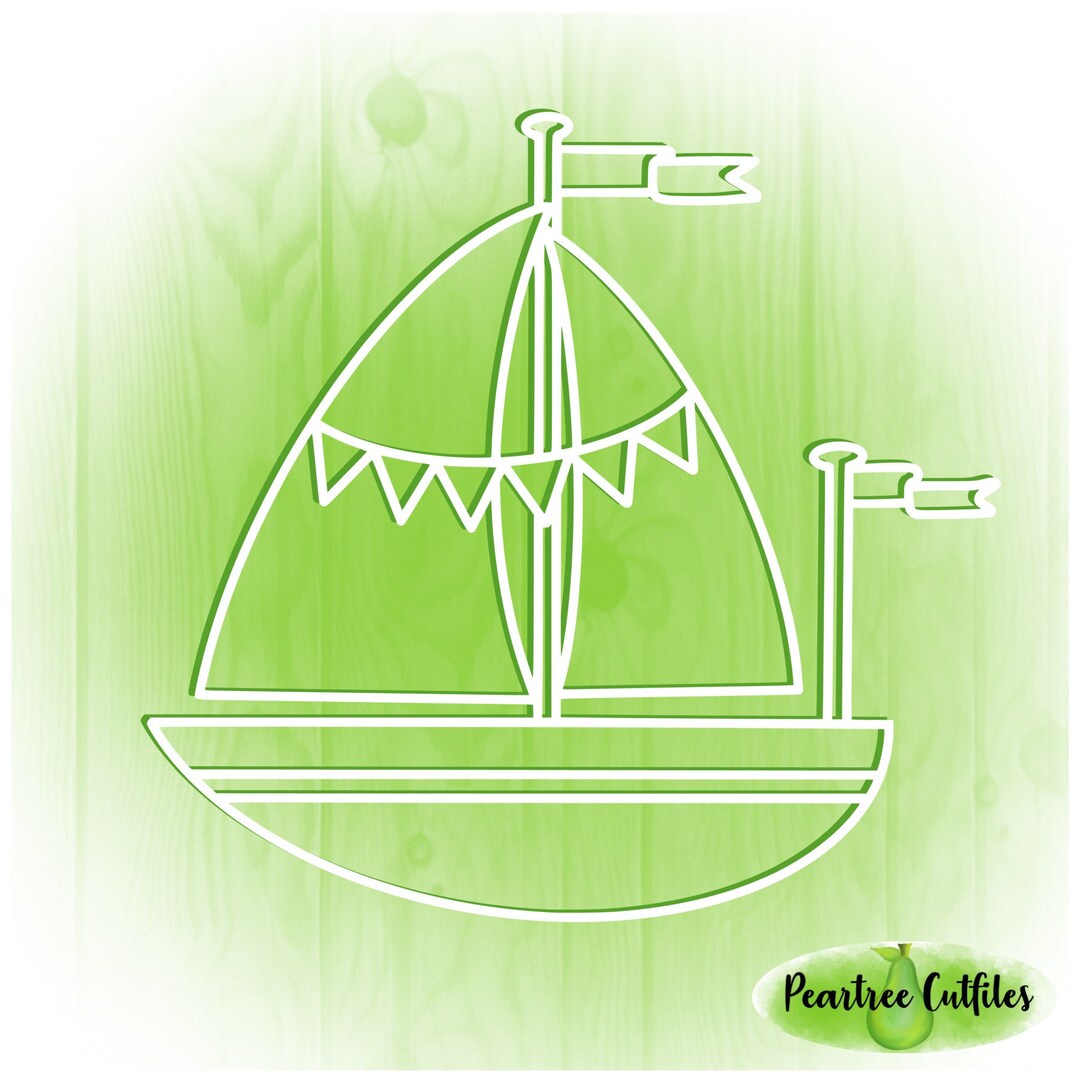 Ship With Bunting Svg Png Jpg Cutfile - Etsy