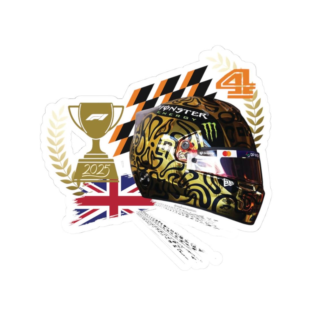 Lando F1 2025 Cut Sticker | Number 4 - Etsy