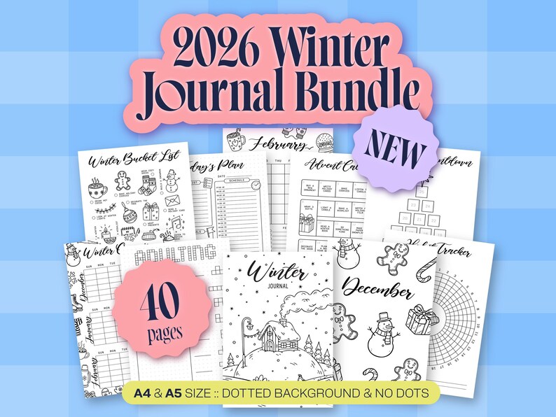 2026 WINTER JOURNAL BUNDLE Printable Journal Pages / Digital Planner ...