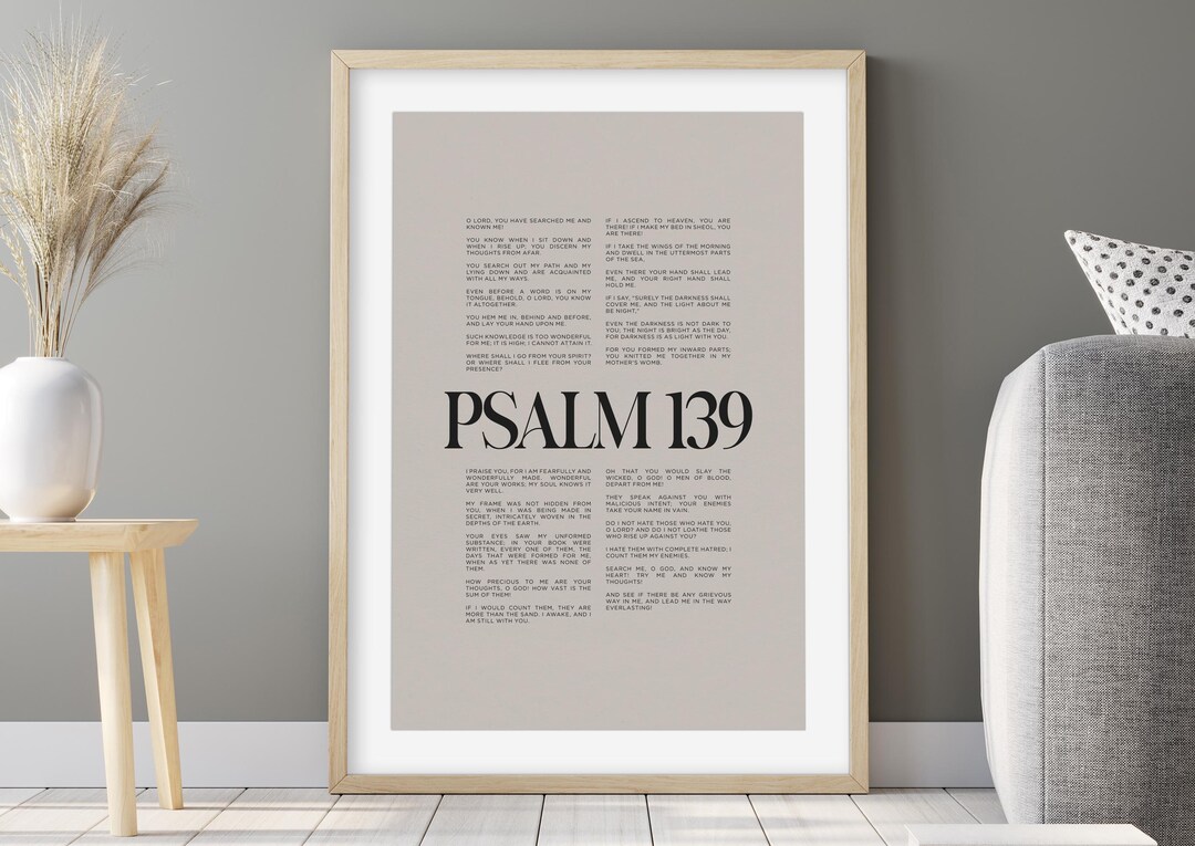 Psalm 139 Bible Verse Printable Scripture Wall Art, Bible Verse ...
