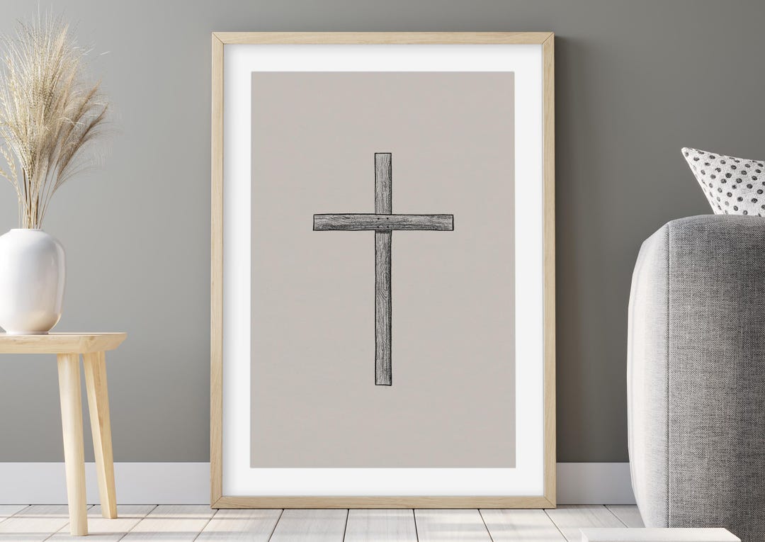 Cross Minimalist / DIGITAL PRINT / Jesus Christ WALL Art, Jesus Print ...