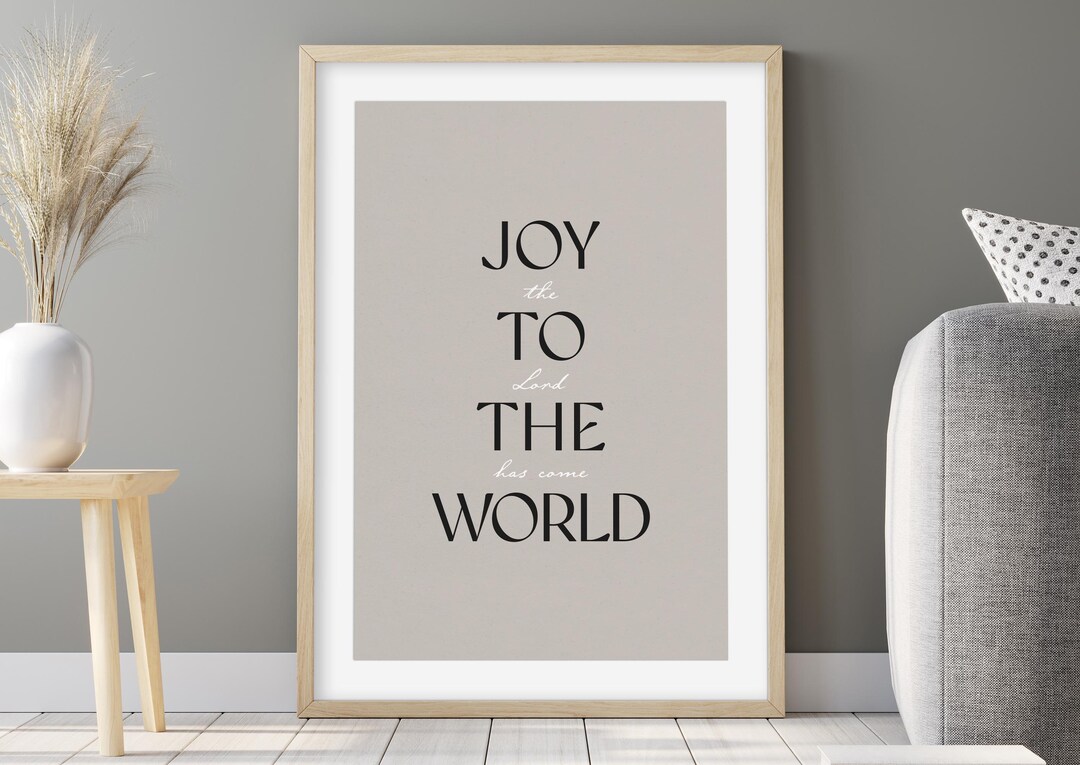 Joy to the World Christian Printable Wall Art / DIGITAL PRINT ...
