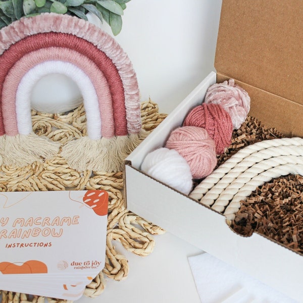 Rainbow Macrame Kit - Etsy