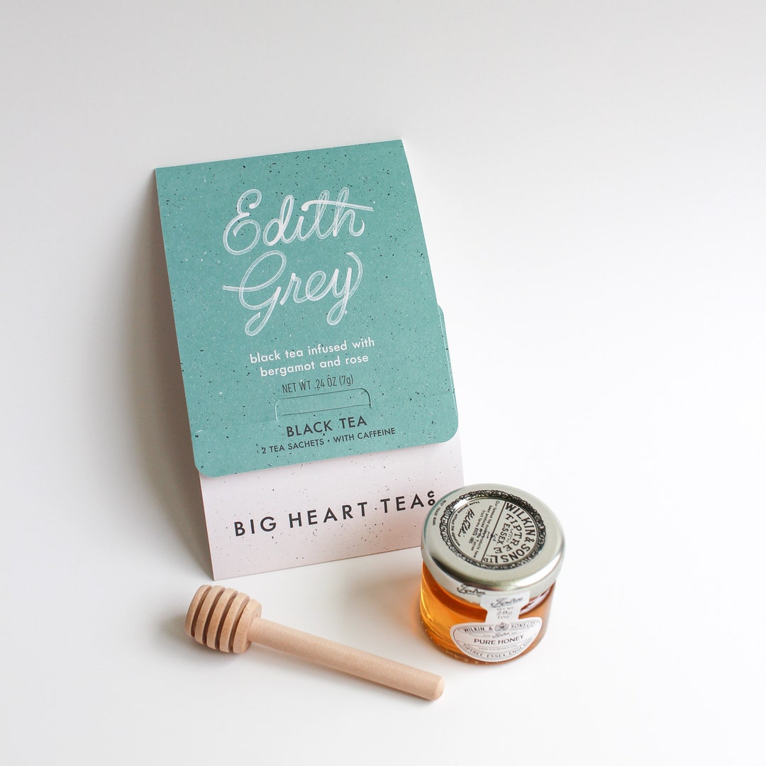 Earl Gray Tea Sachet, Edith Grey Herbal Tea, Honey and Stir Stick - Etsy