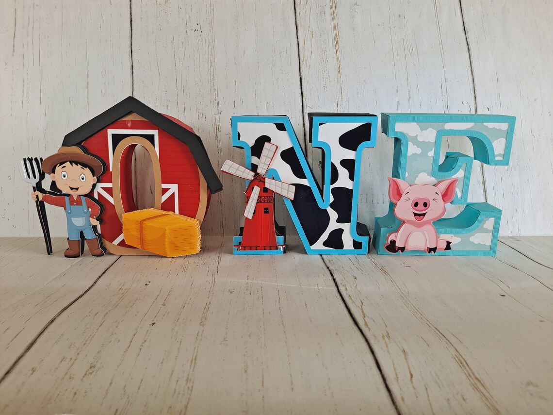 Farm 3D Letters/farm Birthday Party - Etsy