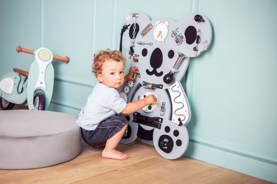 Koala Grey Busy Board Personalized Birthday Present - Etsy