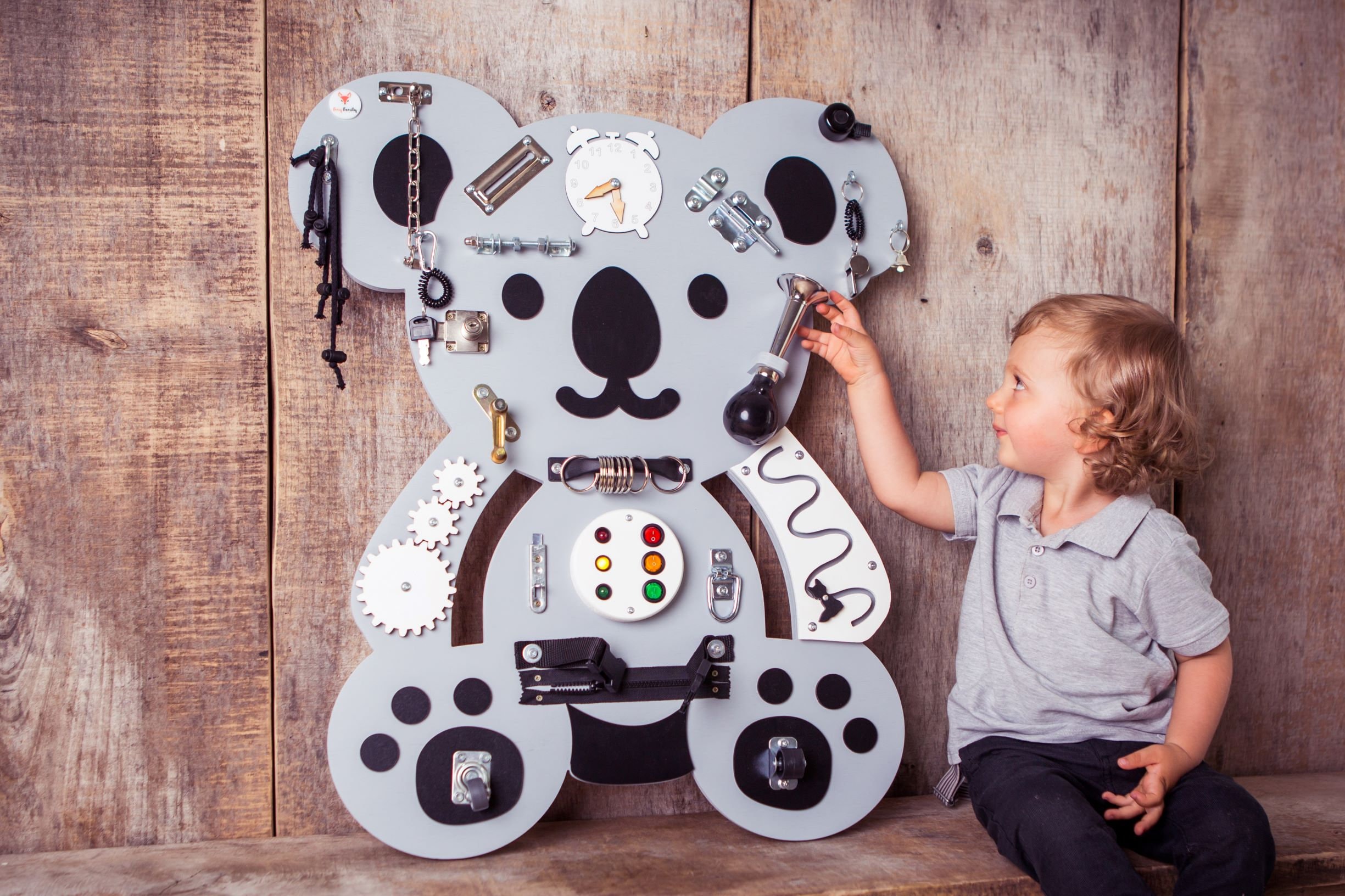 Koala Grey Busy Board Personalized Birthday Present - Etsy