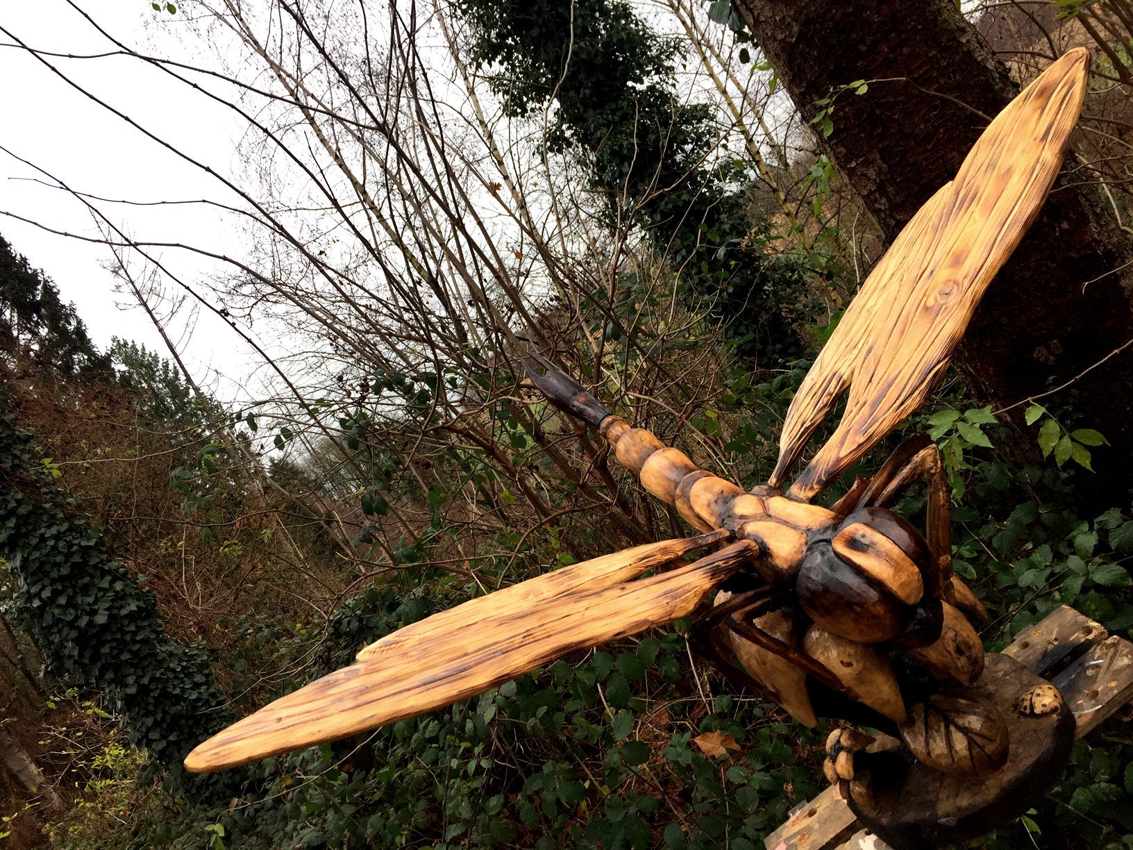 DRAGONFLY Homemade From Wood - Etsy