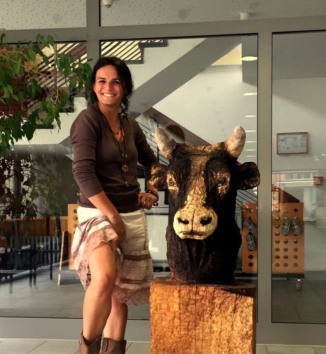 Wooden Bull, Homemade - Etsy