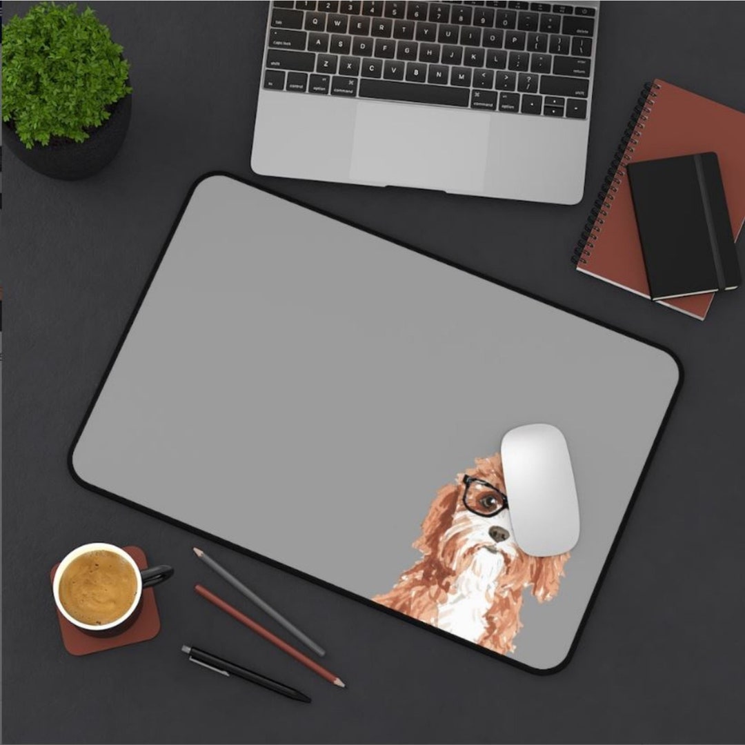 Cavapoo Dog Desk Mat, Gaming Mouse Pad, Mouse Pad With Wrist Rest,ergonomic Office, for Dog ...