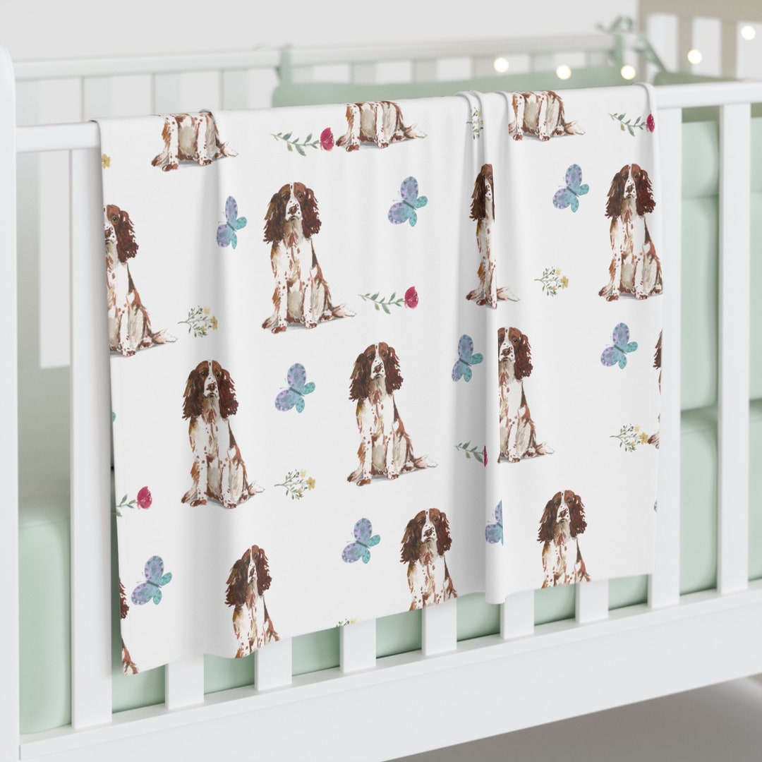 English Springer Spaniel Baby Swaddle Blanket: Dog Mom Gift - Etsy