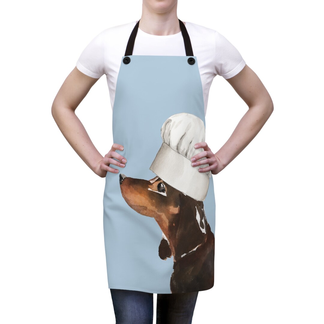 Dachshund Apron, Customized Apron, Dapple Dachshund, for Christmas, Dog ...
