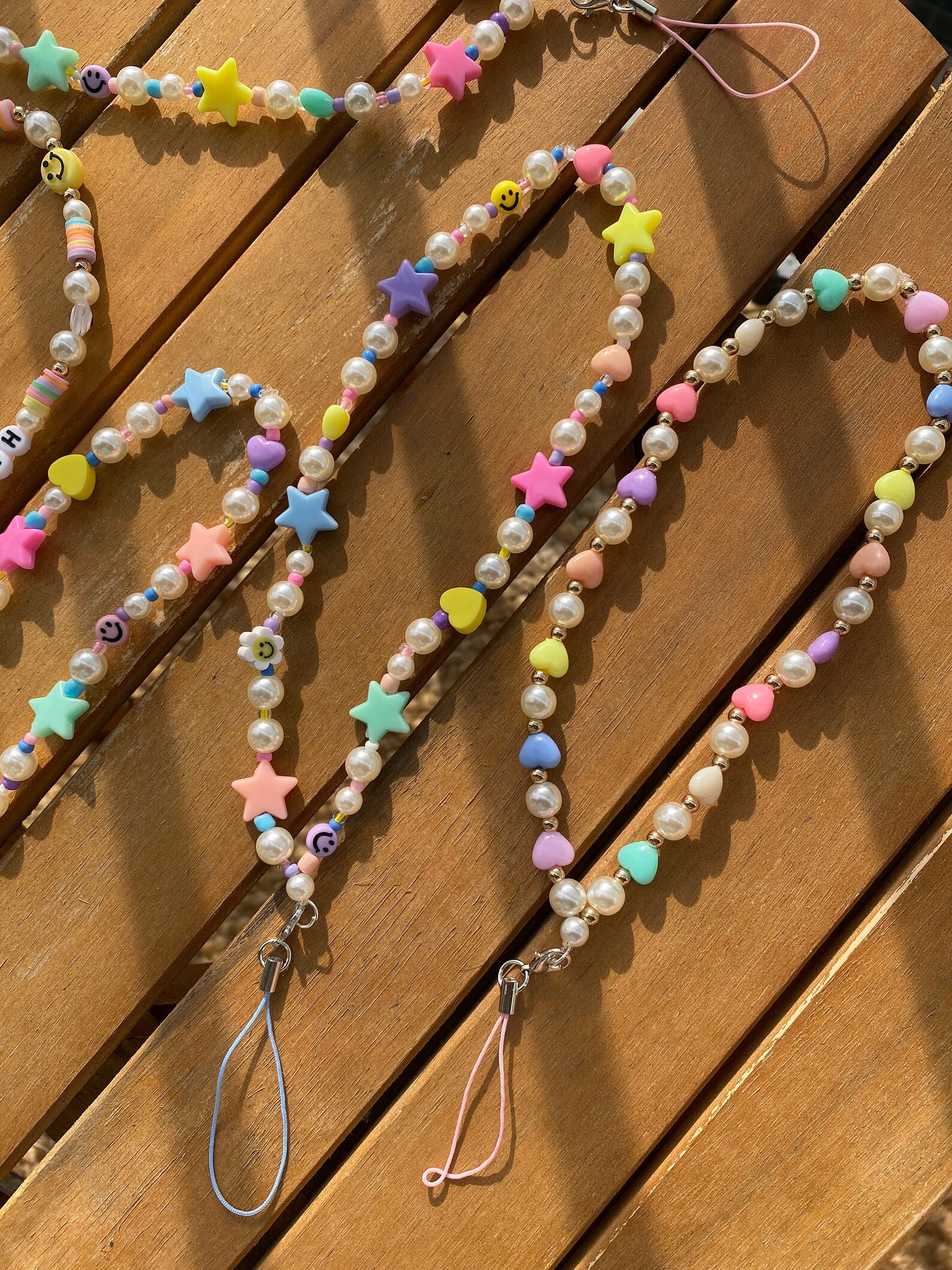 Custom Pastel & Pearl 2000's Beaded Phone Charm - Etsy