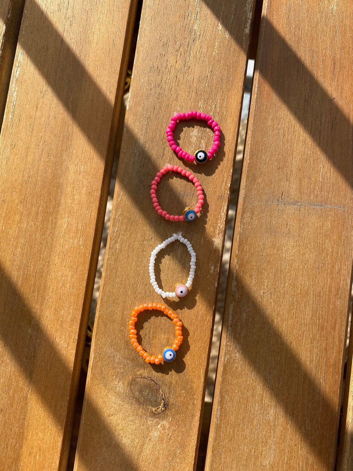 Flower Beaded Ring - Etsy