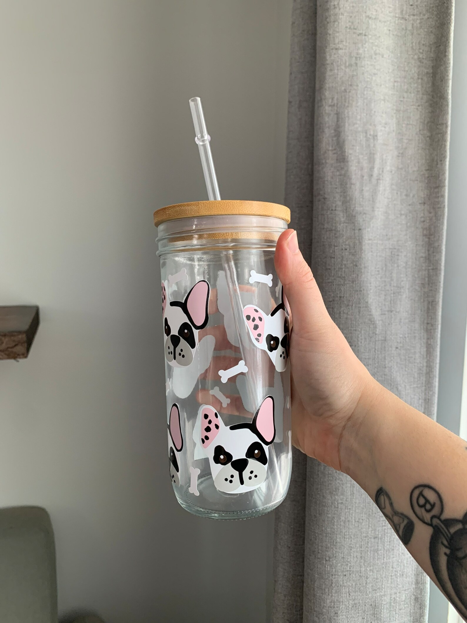 FRENCHIES CUP | Frenchies Glass Cup | French Bulldogs | Glass Cup ...