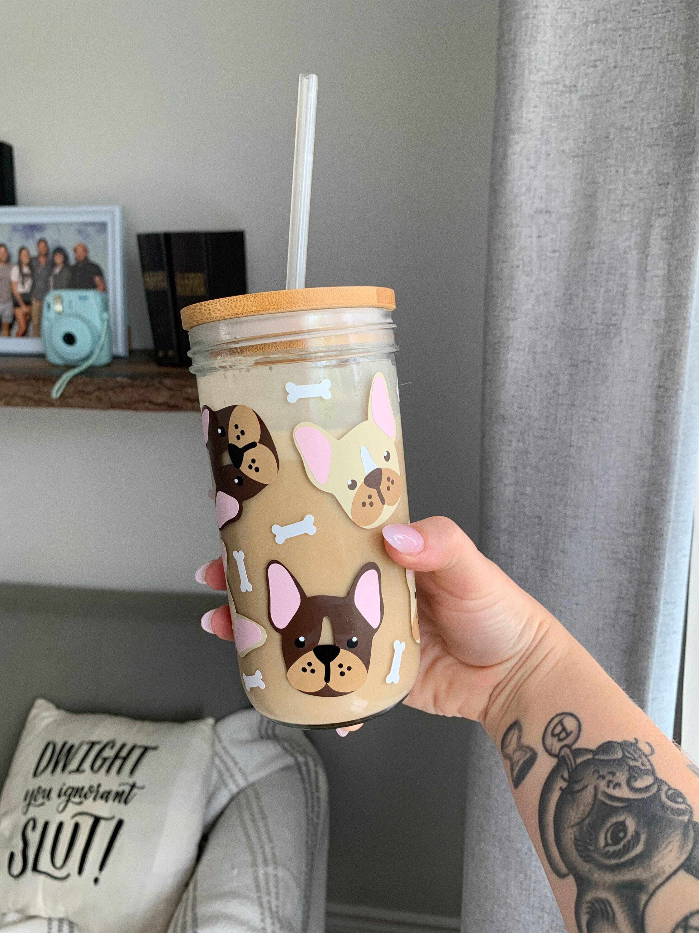 FRENCHIES CUP | Frenchies Glass Cup | French Bulldogs | Glass Cup ...