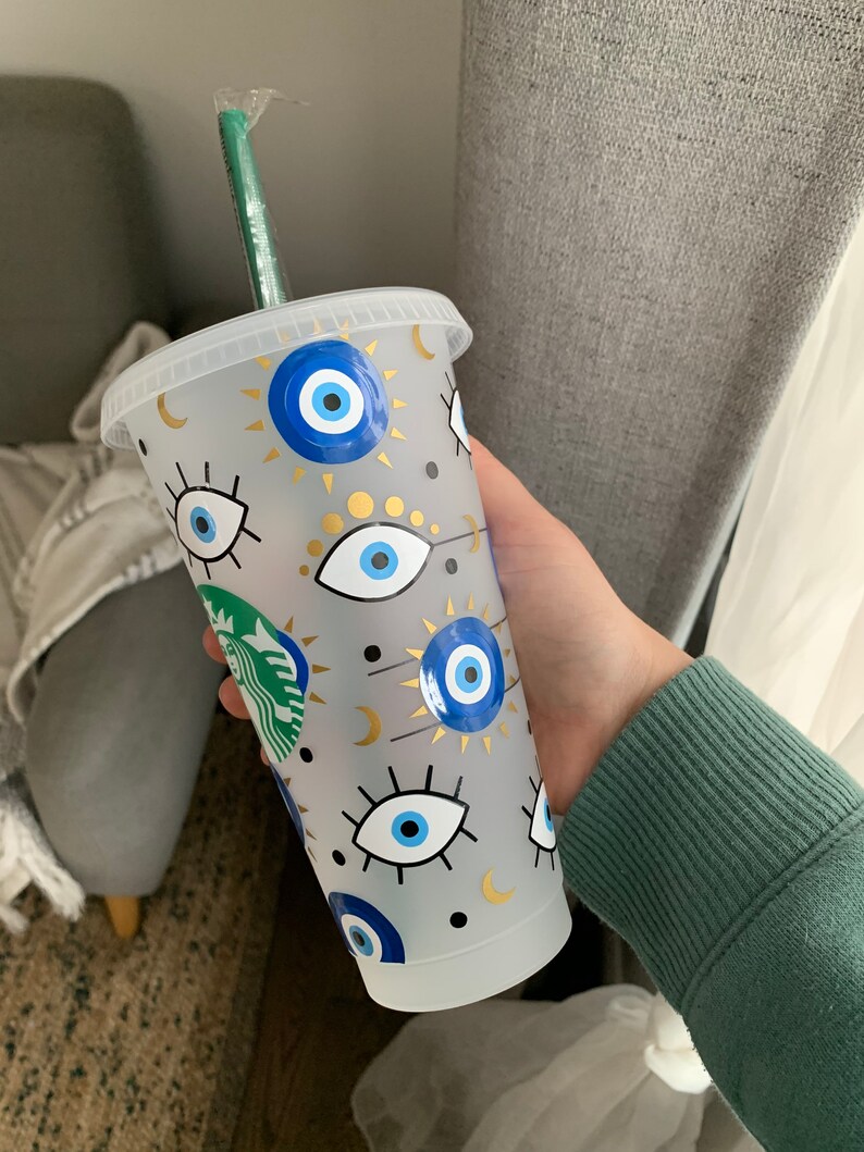 EVIL EYE CUP Evil Eye Starbucks Cup Evil Eye Starbucks - Etsy Canada