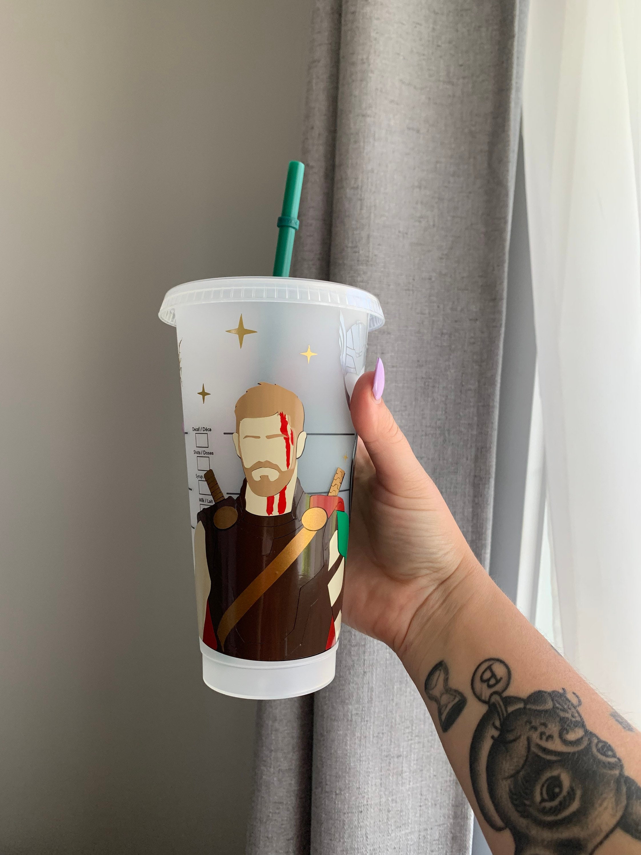 THOR STARBUCKS CUP Thor Cup Marvel Tumbler Marvel Cup - Etsy