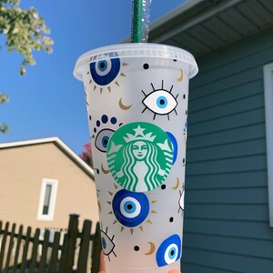 EVIL EYE CUP Evil Eye Starbucks Cup Evil Eye Starbucks Cup - Etsy Canada