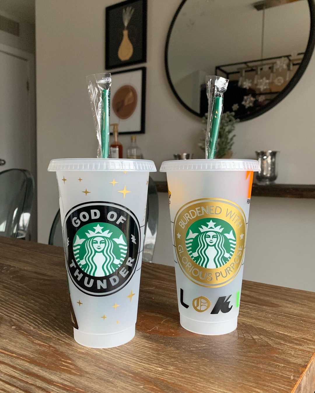 THOR & LOKI BUNDLE Marvel Cup Gift for Marvel Fan Starbucks Cup Thor ...