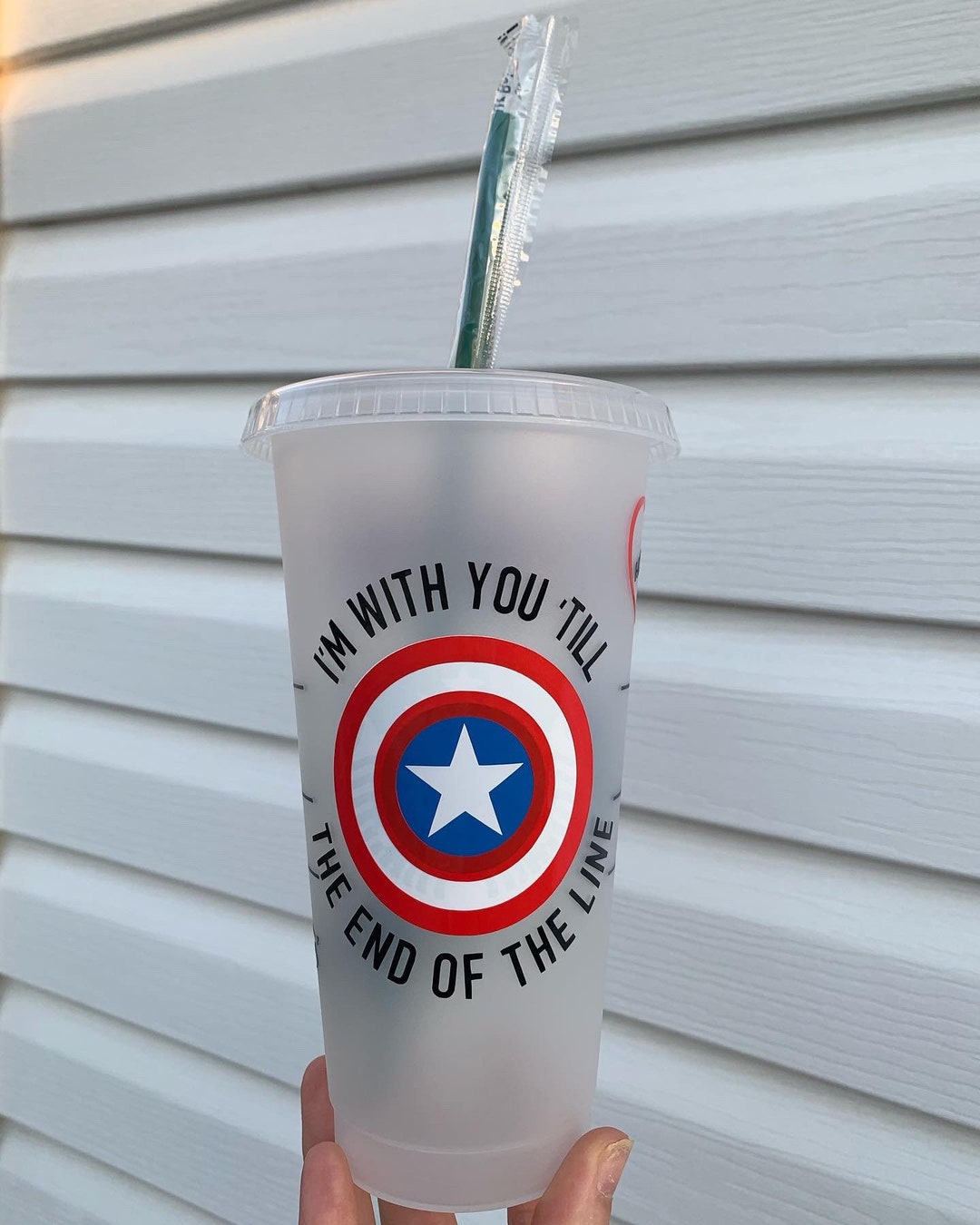 CAPTAIN AMERICA CUP Marvel Gift for Marvel Fan Starbucks Cup Captain ...