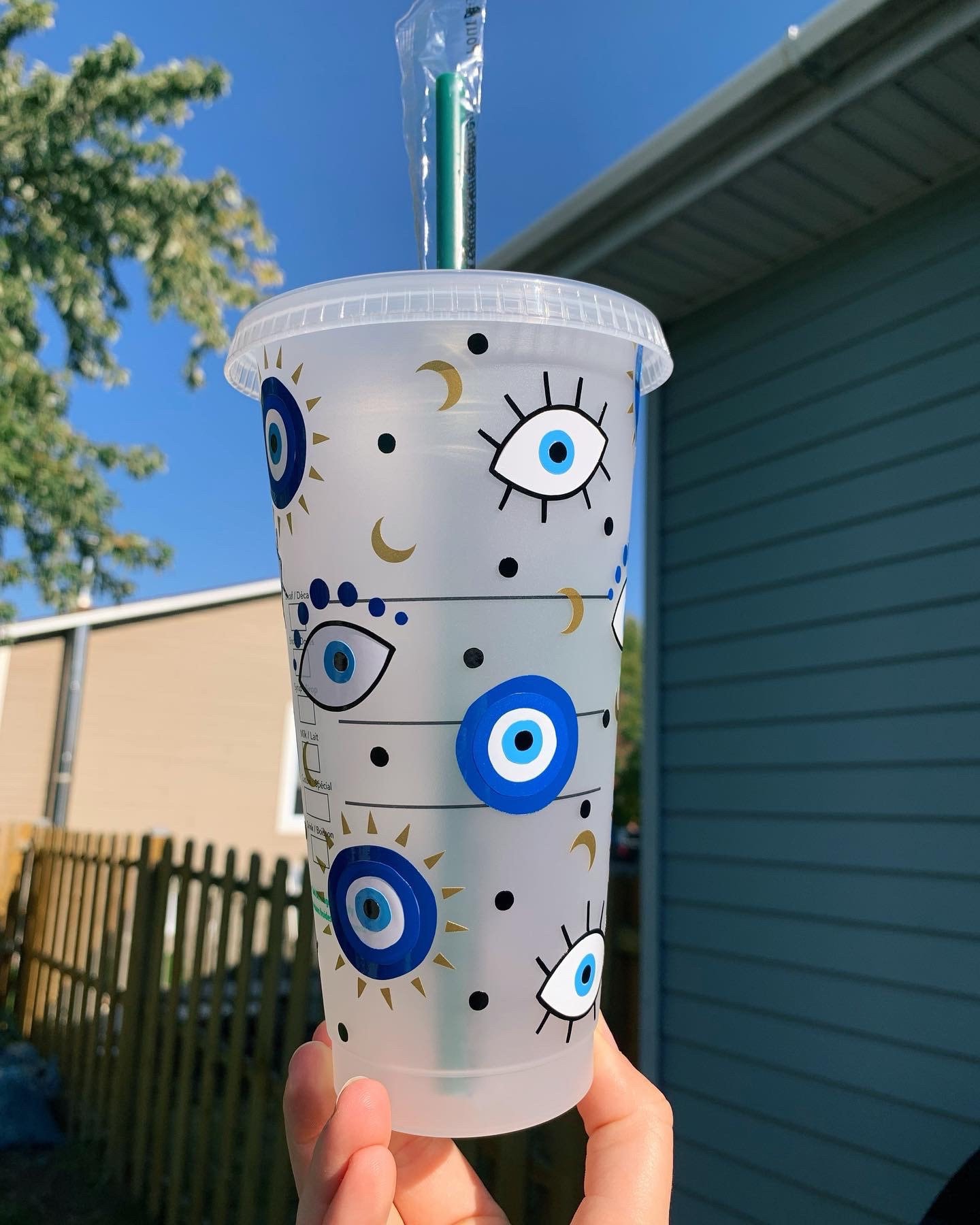 EVIL EYE CUP Evil Eye Starbucks Cup Evil Eye Starbucks | Etsy