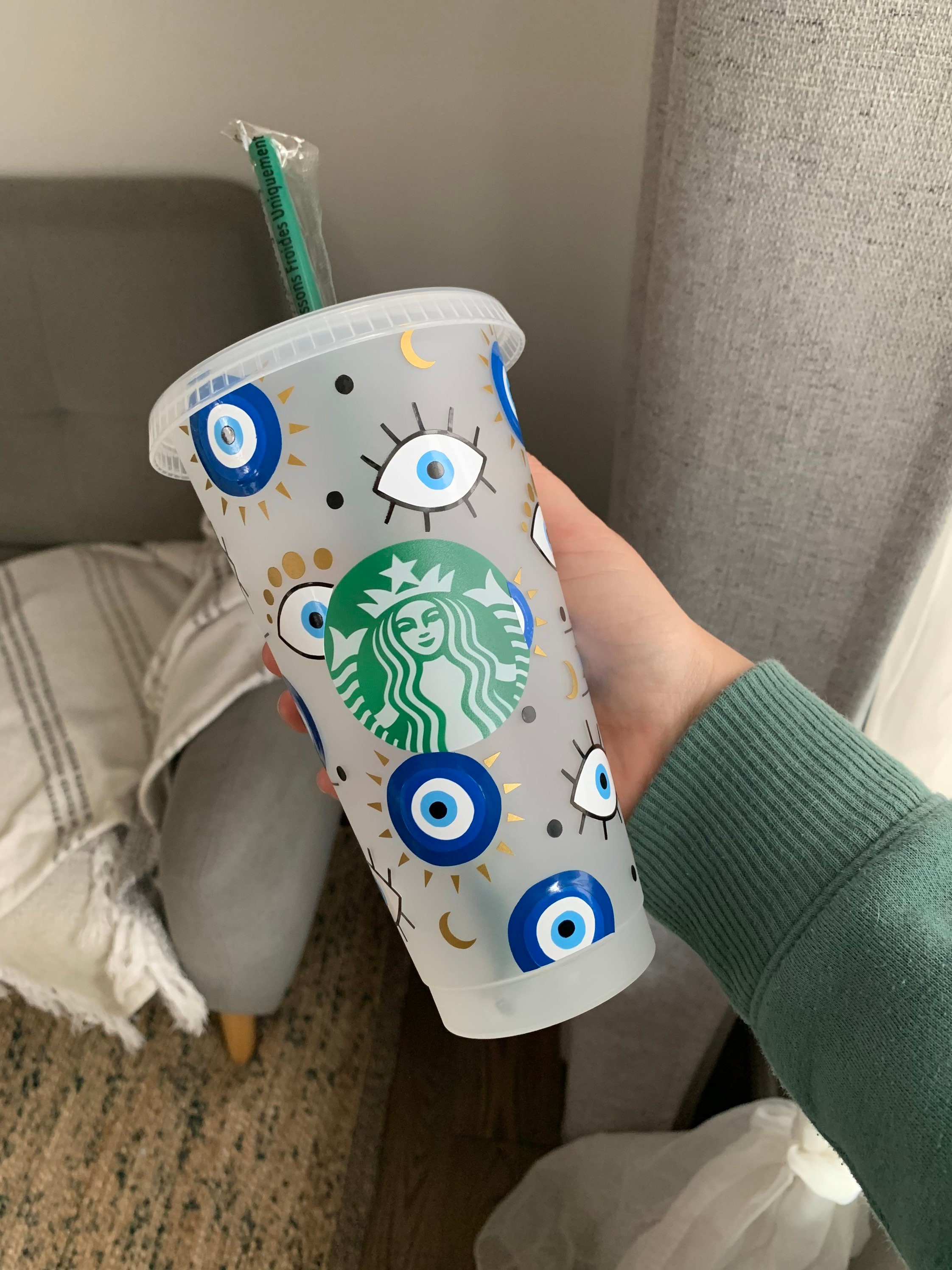 EVIL EYE CUP Evil Eye Starbucks Cup Evil Eye Starbucks - Etsy Canada