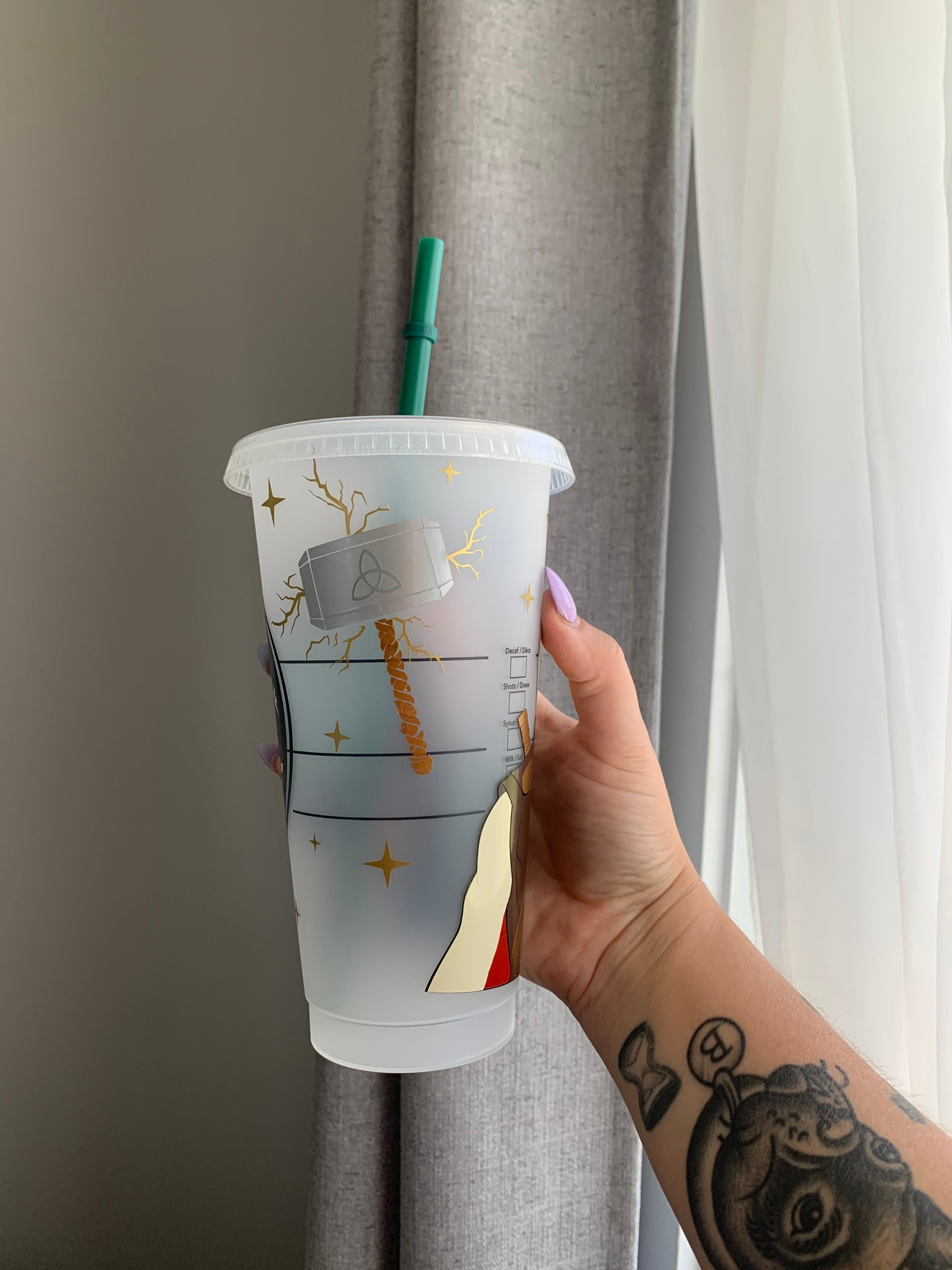 THOR STARBUCKS CUP Thor Cup Marvel Tumbler Marvel Cup - Etsy