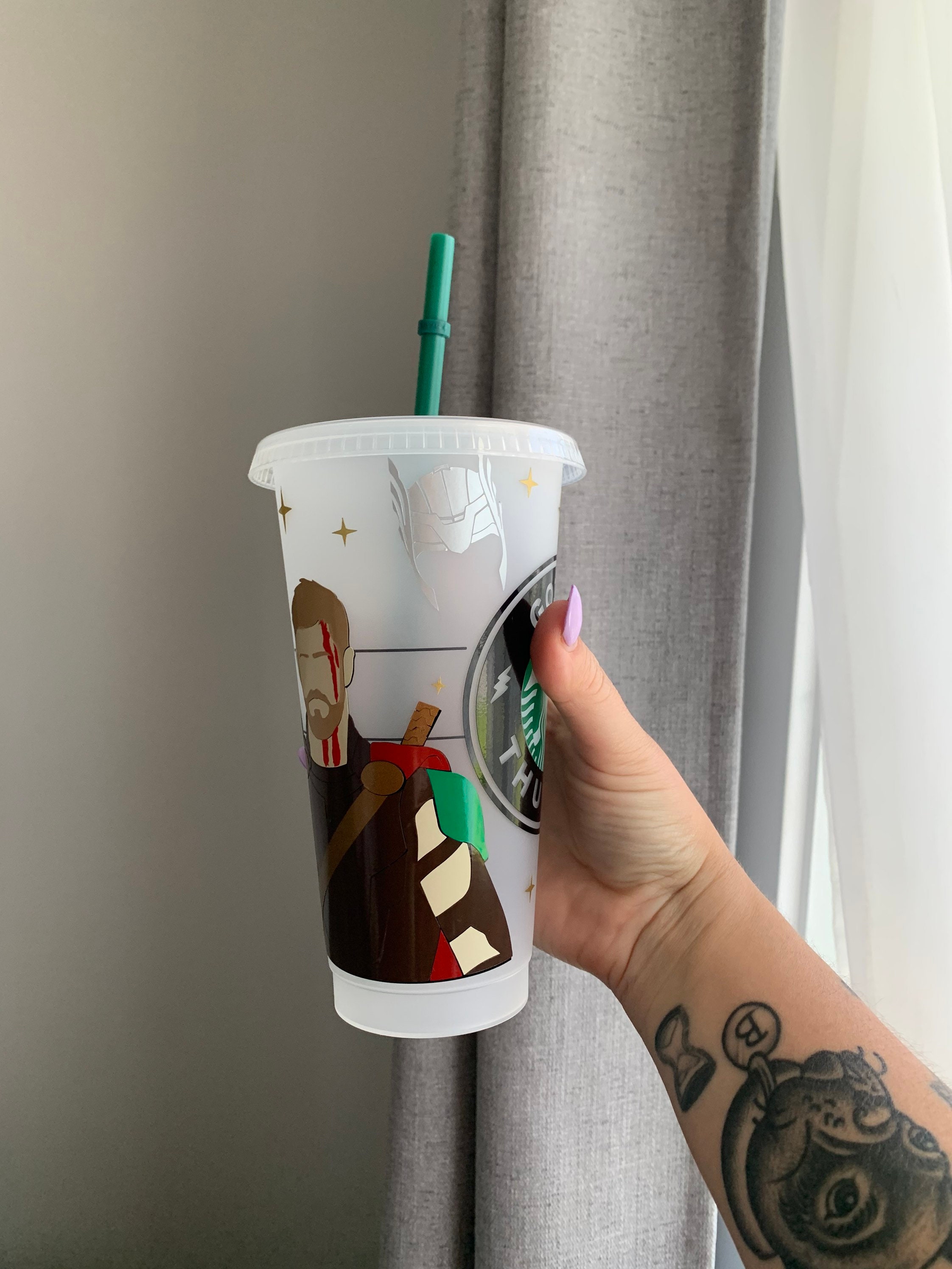 THOR STARBUCKS CUP Thor Cup Marvel Tumbler Marvel Cup - Etsy
