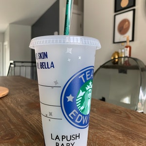 Team Edward Starbucks Cold Cup | Twilight Saga Fan - Etsy
