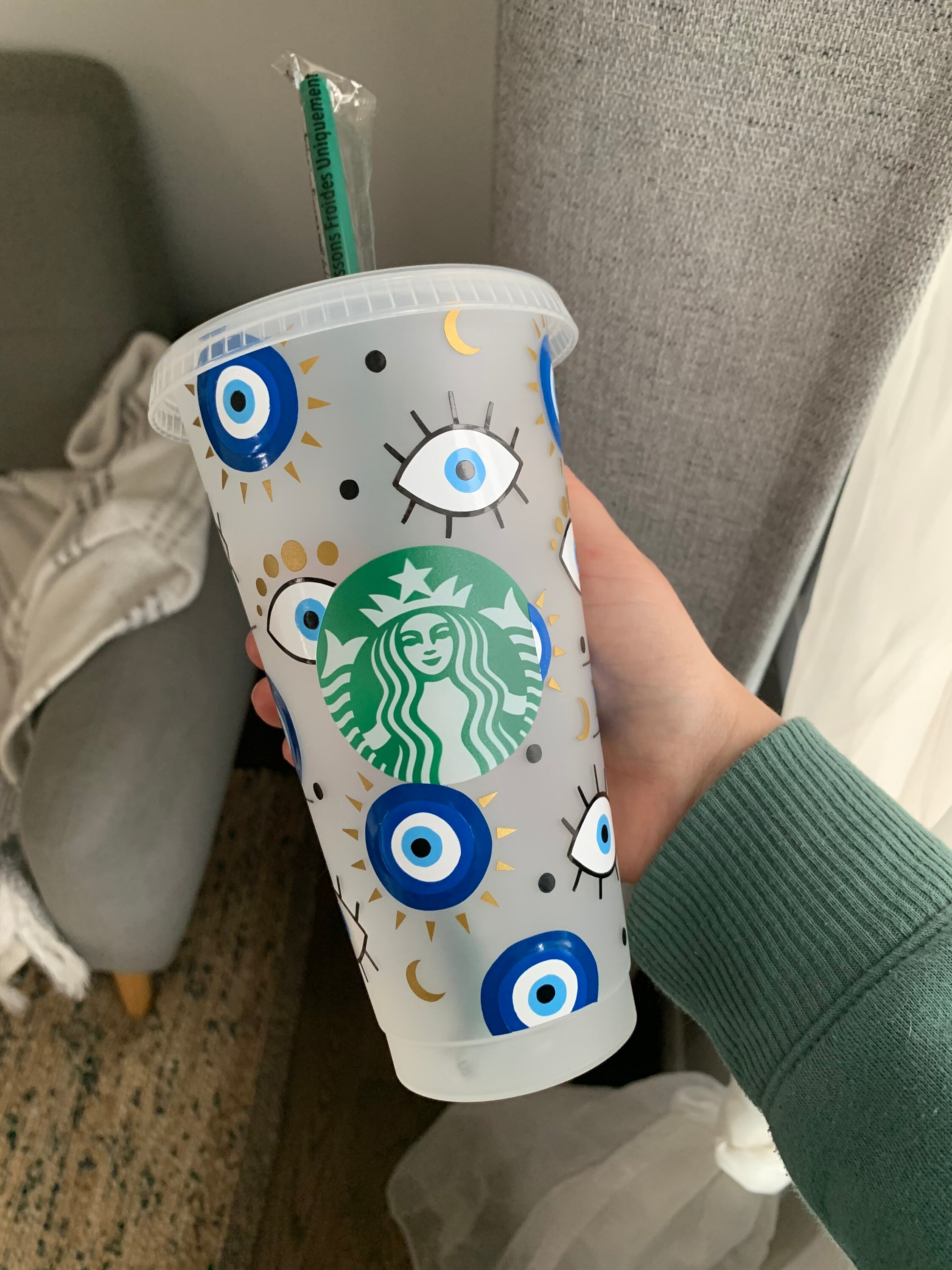 EVIL EYE CUP Evil Eye Starbucks Cup Evil Eye Starbucks - Etsy Canada