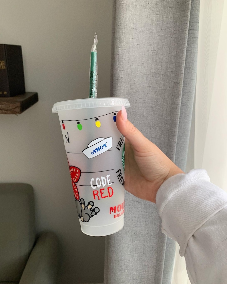 STRANGER THINGS CUP Stranger Things Starbucks Cup - Etsy