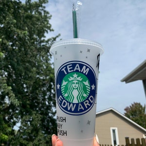 Team Edward Starbucks Cold Cup | Twilight Saga Fan - Etsy