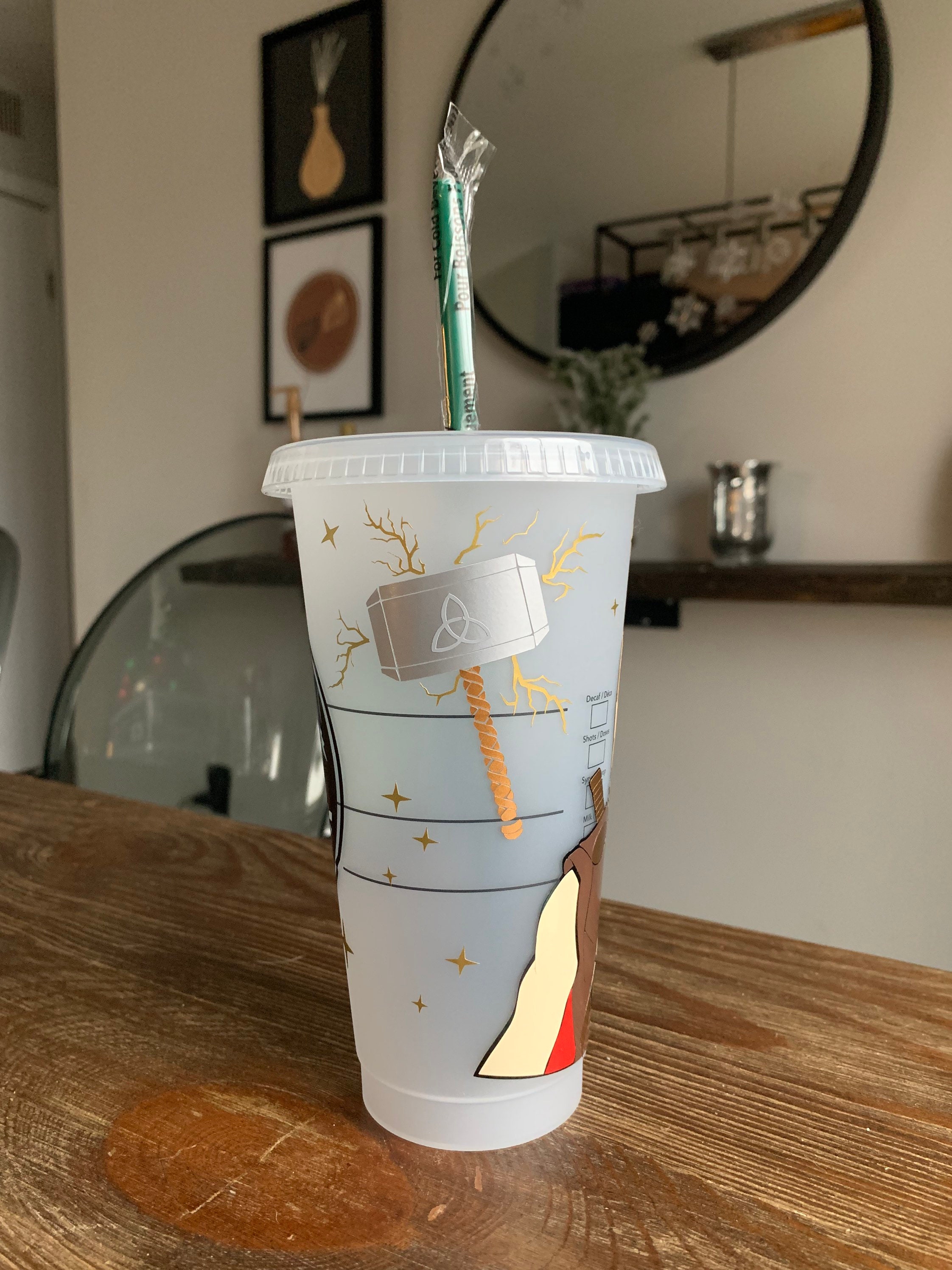 THOR STARBUCKS CUP Thor Cup Marvel Tumbler Marvel Cup - Etsy