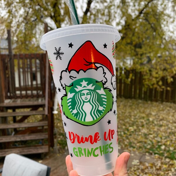 Grinch Starbucks Cups - Etsy