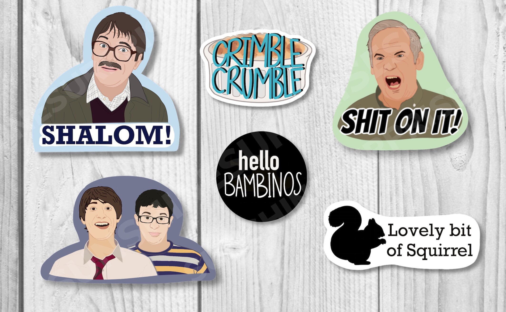 Friday Night Dinner Stickers Individual Or 6 Sticker Pack Etsy Uk