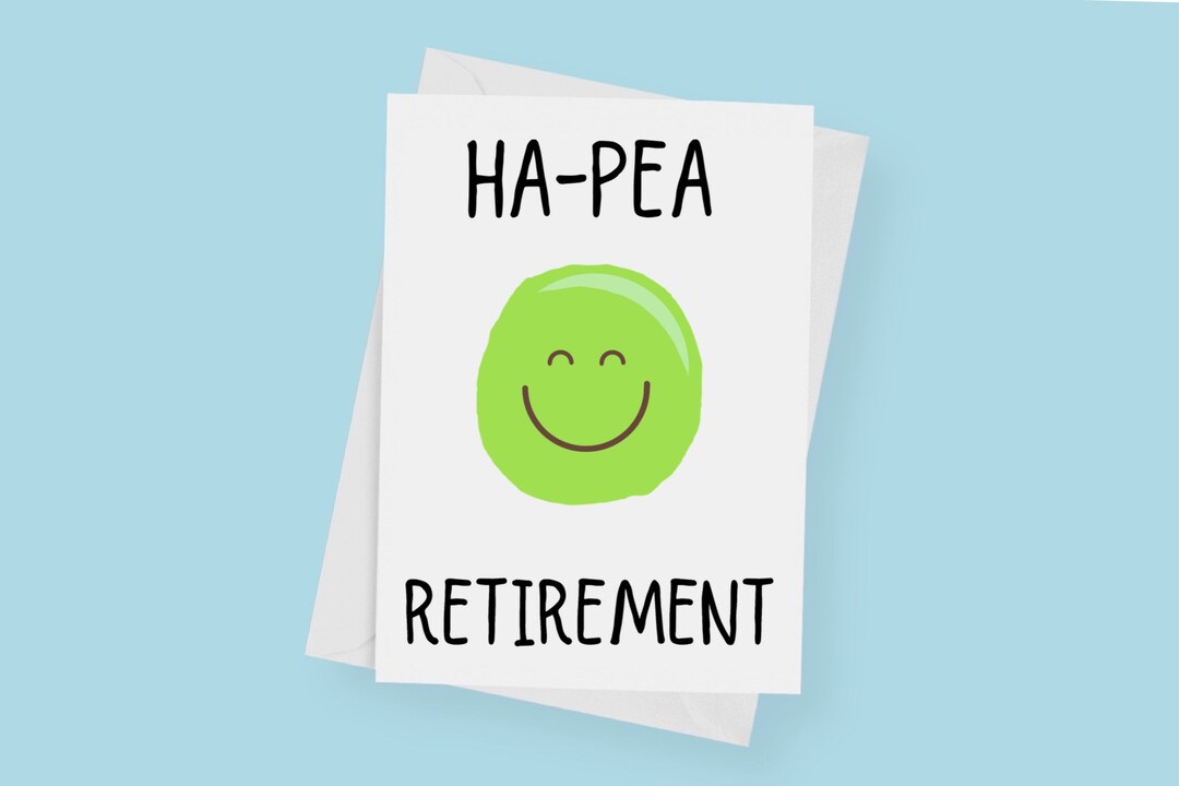 Ha-pea Retirement Card - Etsy