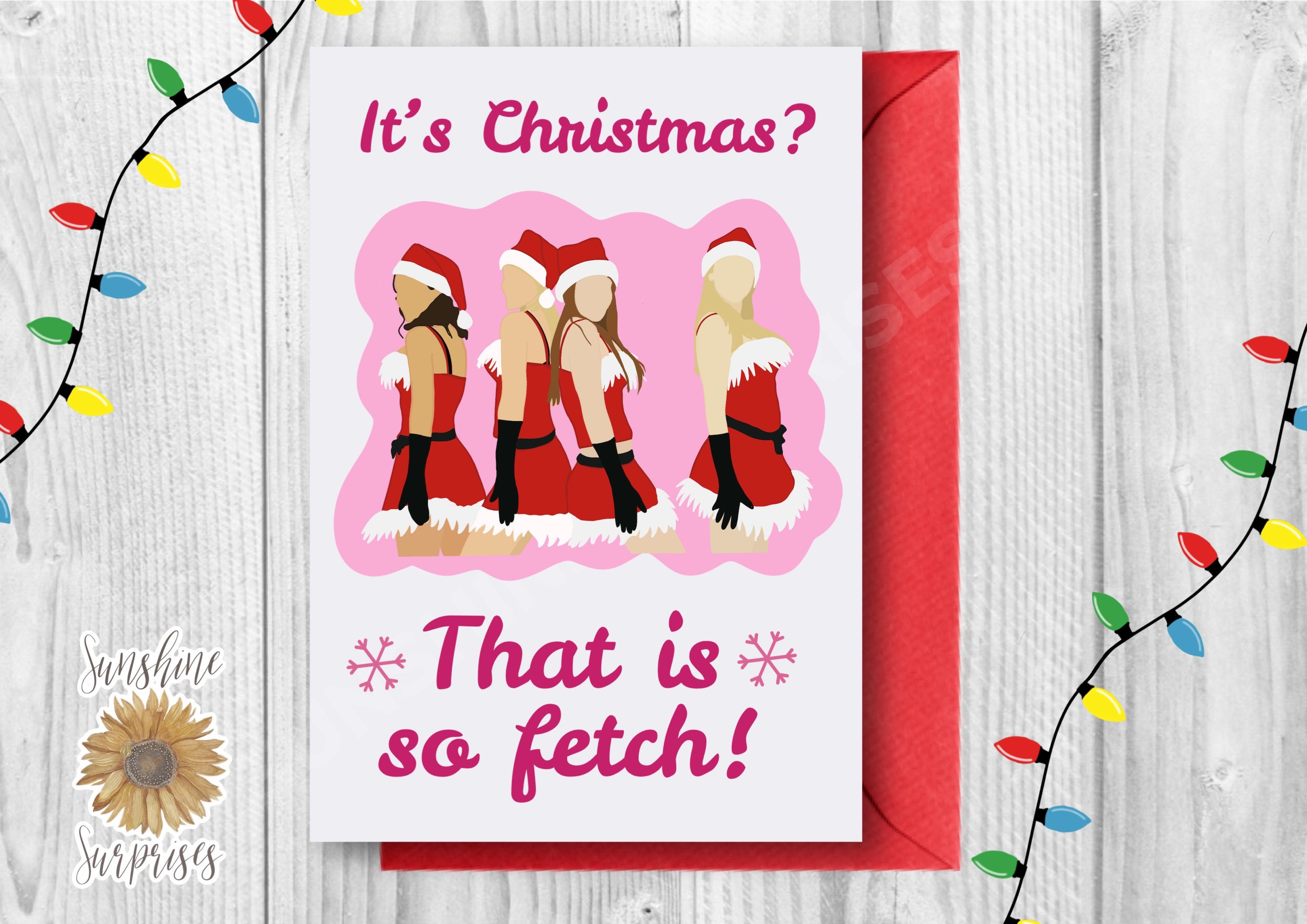 Mean Girls Christmas Card Gretchen Wieners so Fetch Xmas Card | Etsy