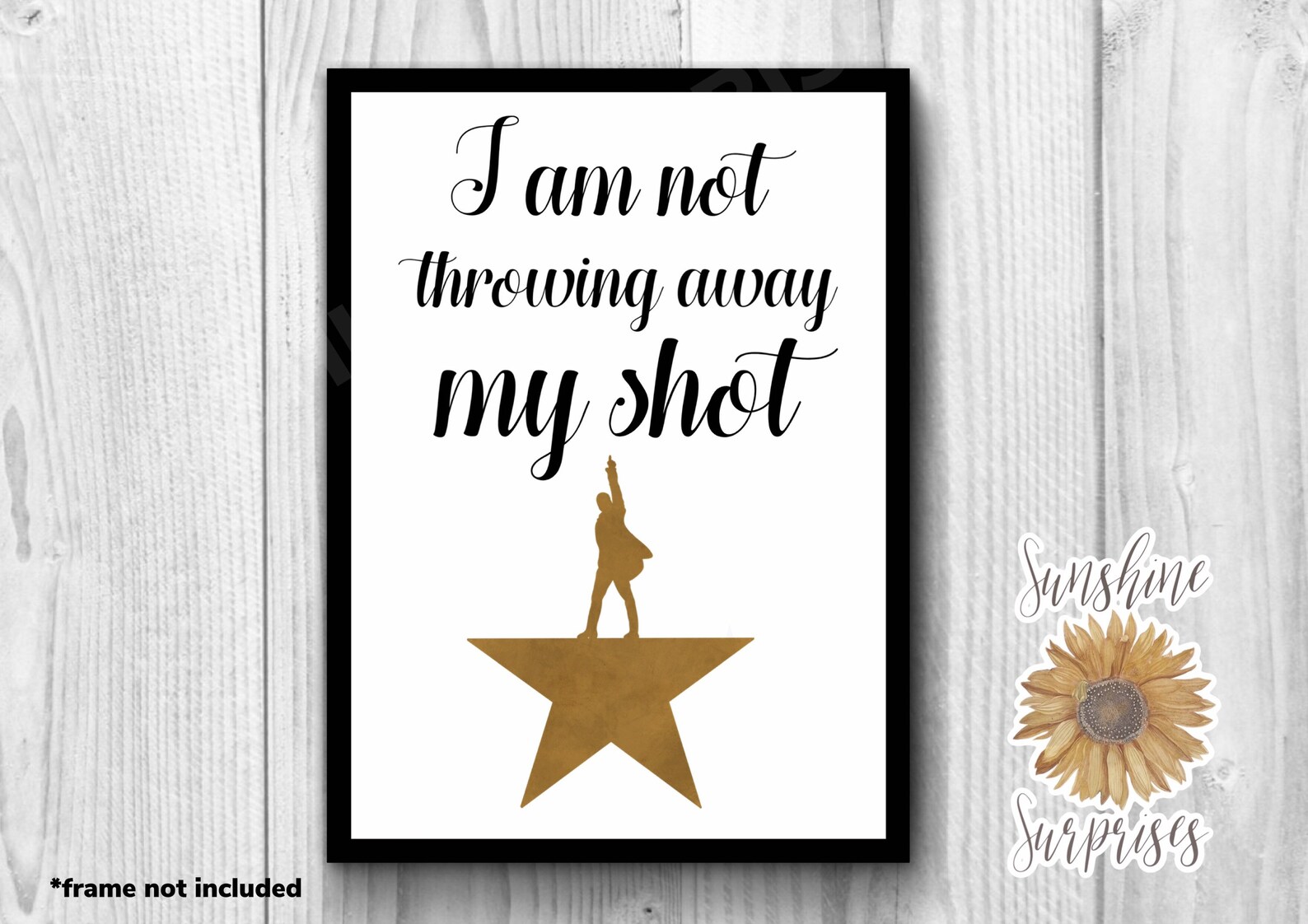 Alexander Hamilton Not Throwing Away My Shot Hamilton Musical | Etsy