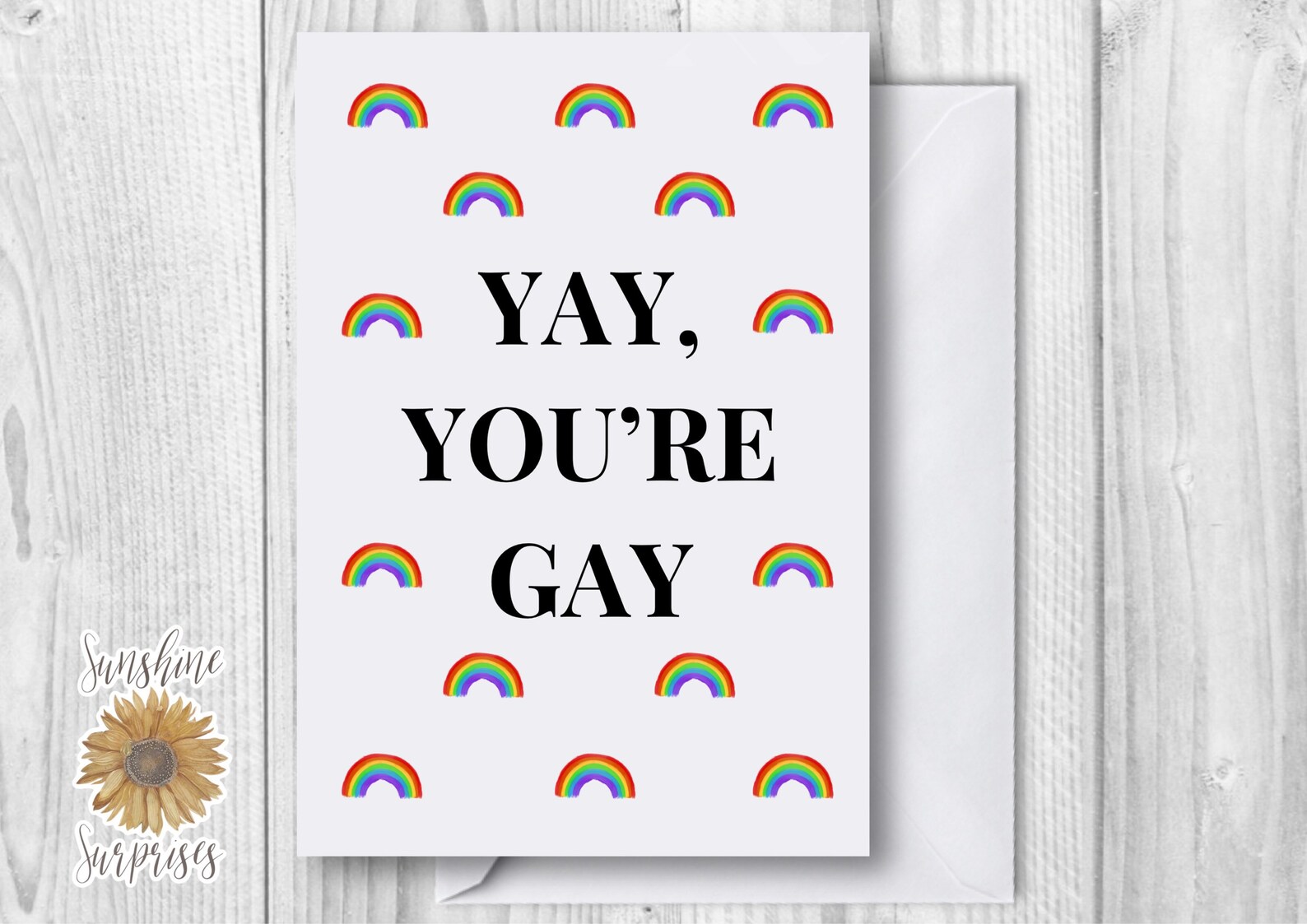 Yay Youre Gay Pride month Greetings Card Queer Gay LGBTQ | Etsy