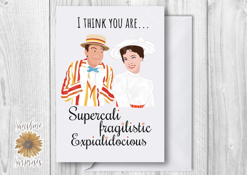 Mary Poppins Anniversary Valentines Day Card | Etsy