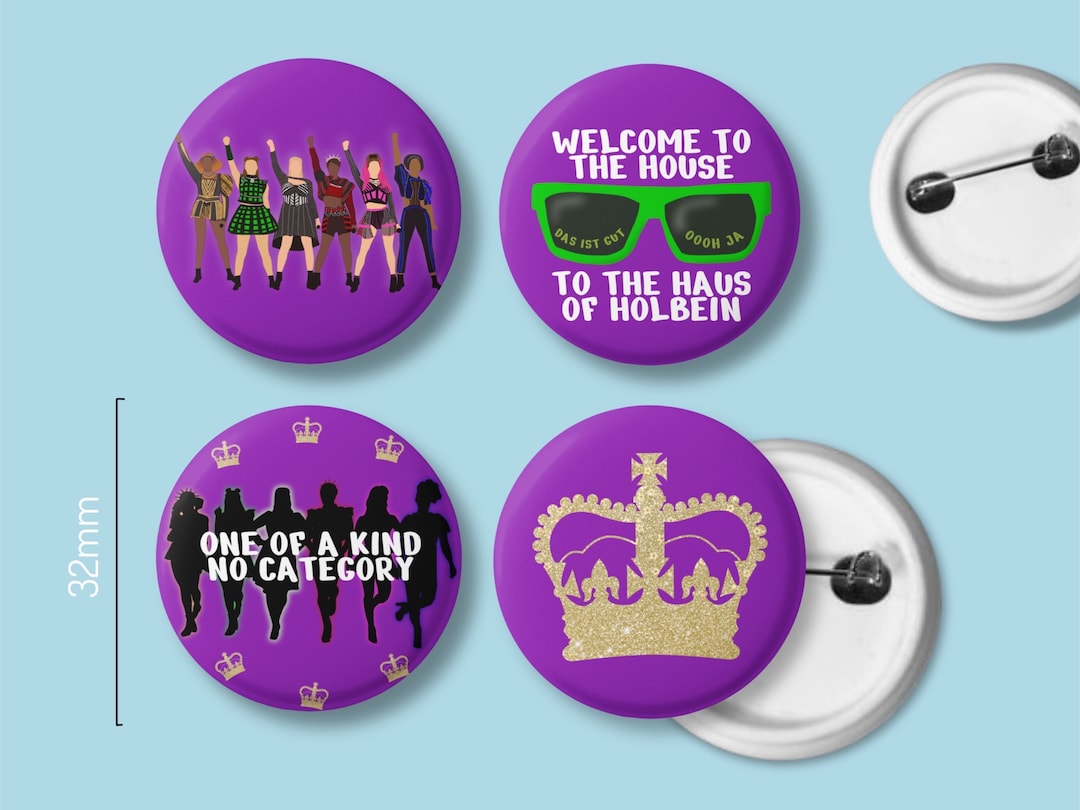 Six the Musical Pin Back Button Badge X4 Set 32mm Musical Theatre Gift ...