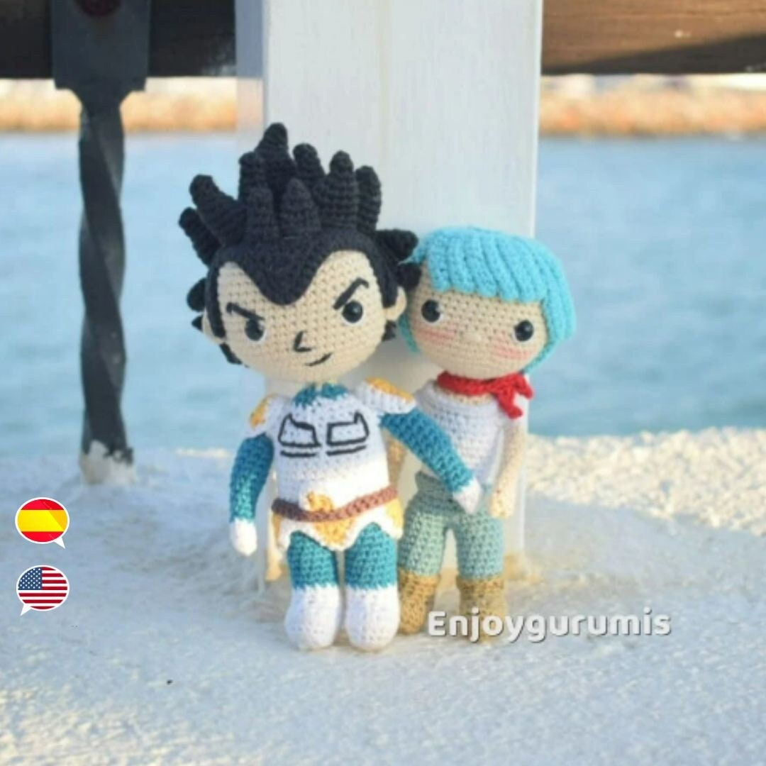 Vegeta and Bulma Amigurumi Patterns - Etsy