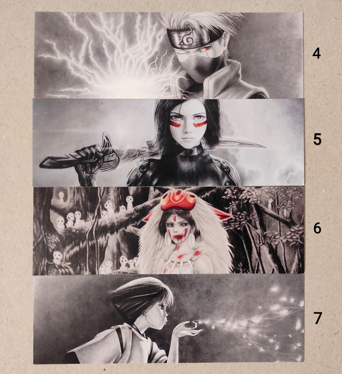 Anime bookmark Naruto Itachi Kakashi Alita Tokyo Manga | Etsy