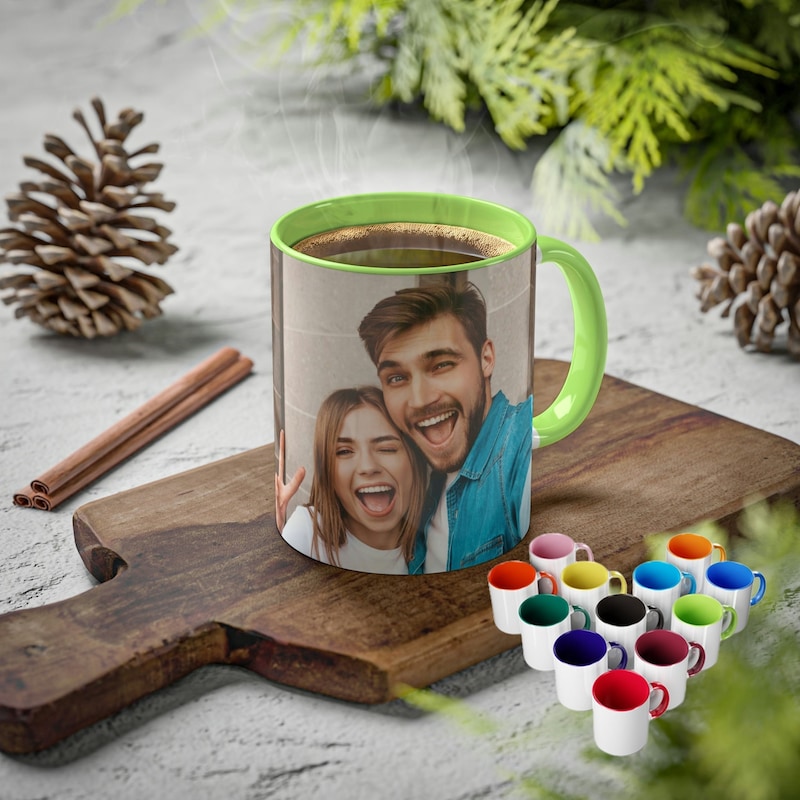Custom Mug Photo Green - Etsy