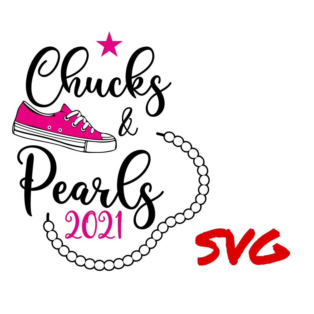 Chucks and Pearls SVG Instant Download - Etsy
