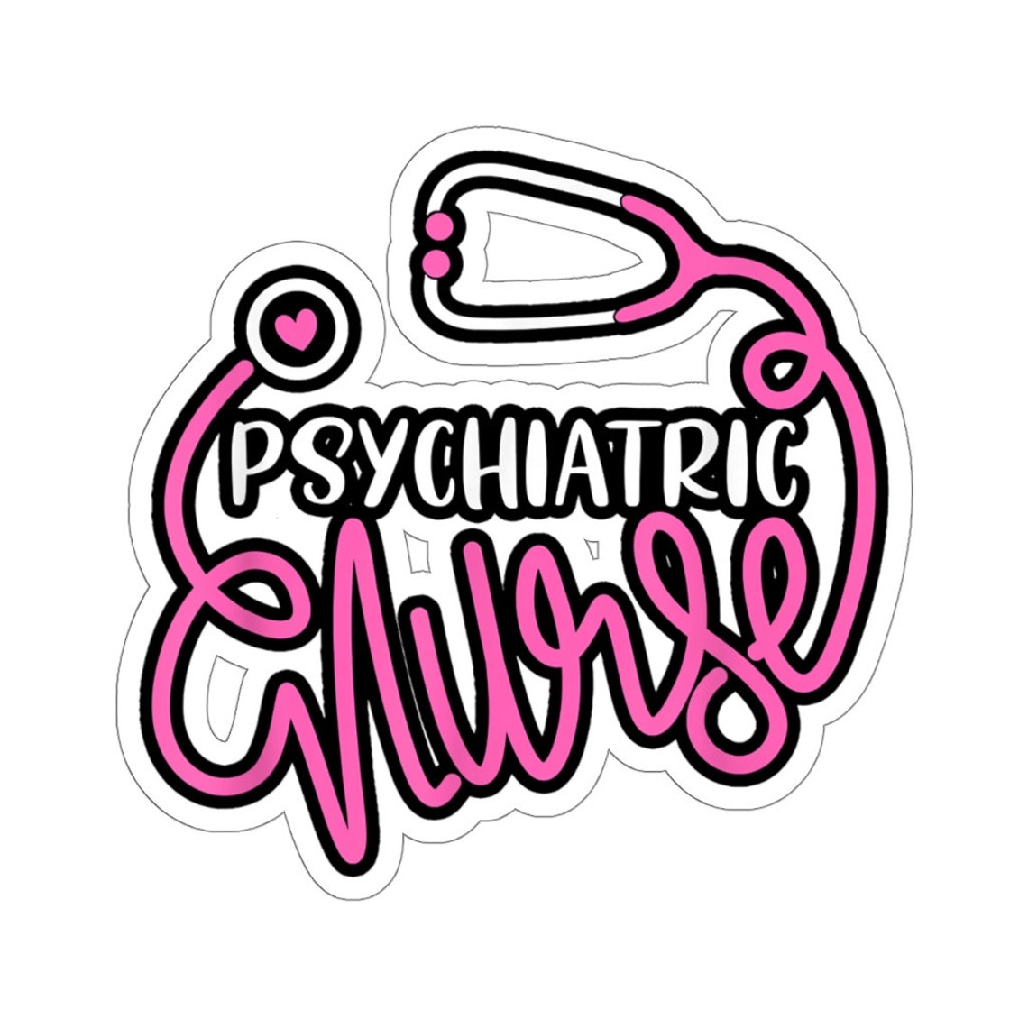 Psychiatric Nurse Sticker Cute RN Mental Health Nursing Psych | Etsy