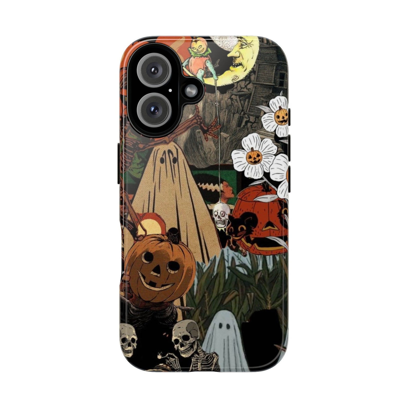 Spooky iPhone 16 Case, Halloween Collage Phone Case, Iphone, Pixel ...