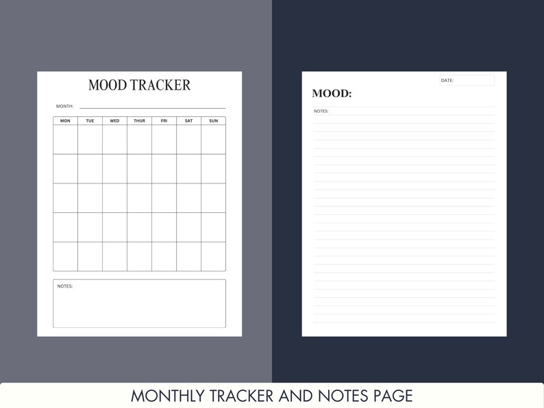 Daily Mood Tracker Printable Mental Health Tracker Digital Mood Tracker ...