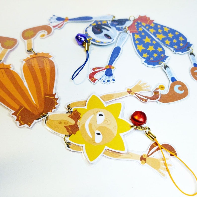 FNAF Security Breach Sundrop and Moondrop Keychains - Etsy